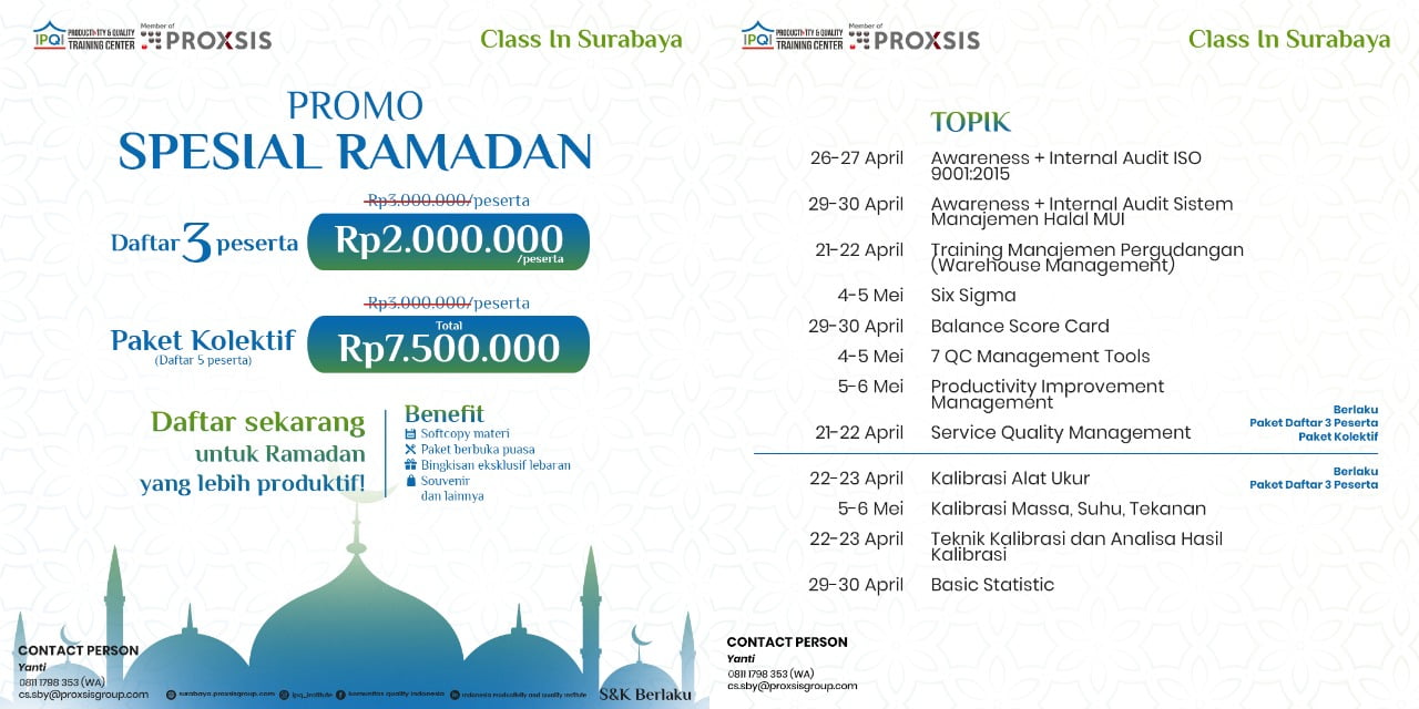 Training Promo Ramadhan Periode April - Mei 2021