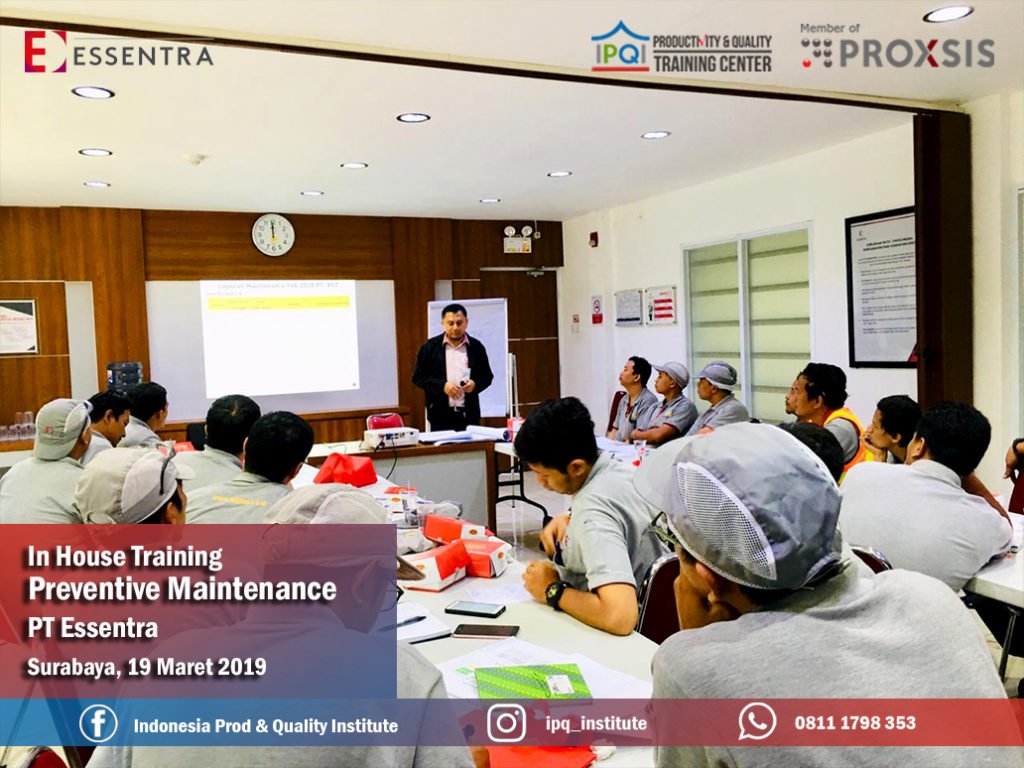In House Training Preventive Maintenance, PT Essentra