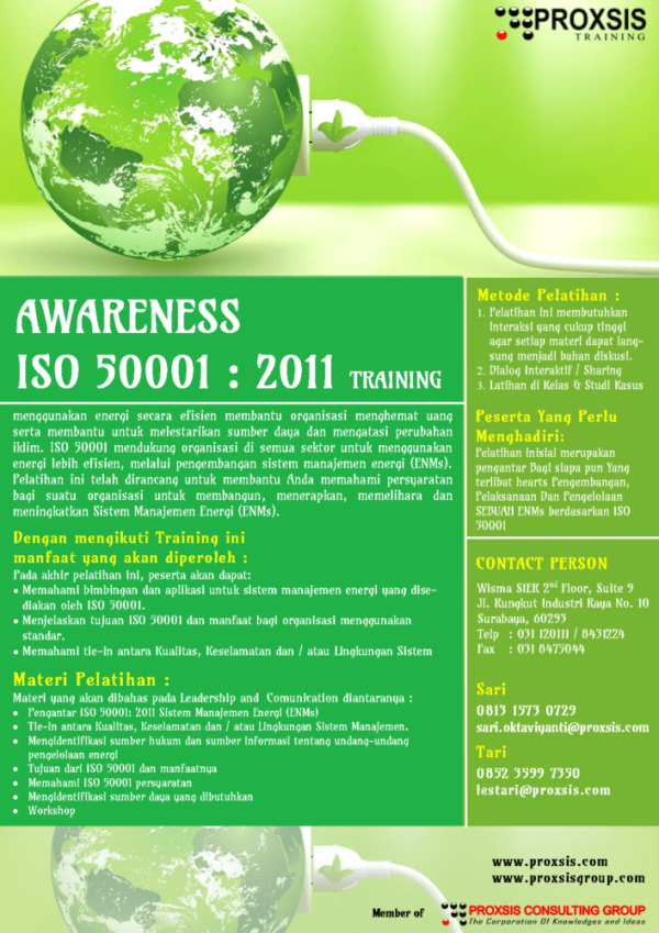 Training Awareness ISO 50001:2011