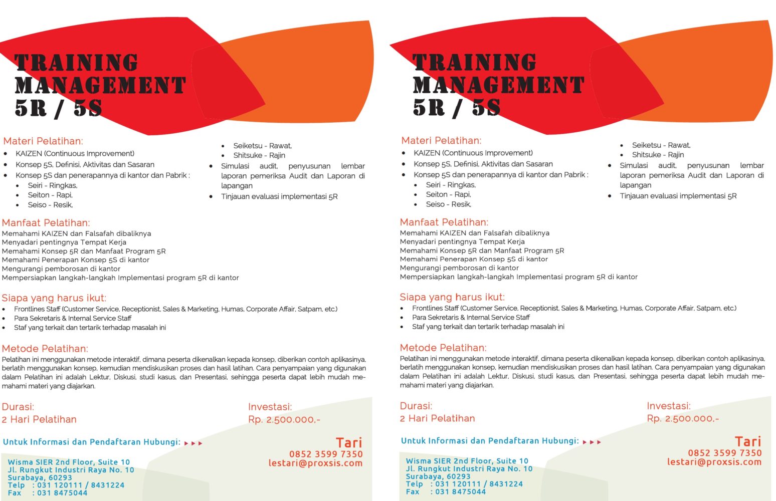 Training Manajemen 5S